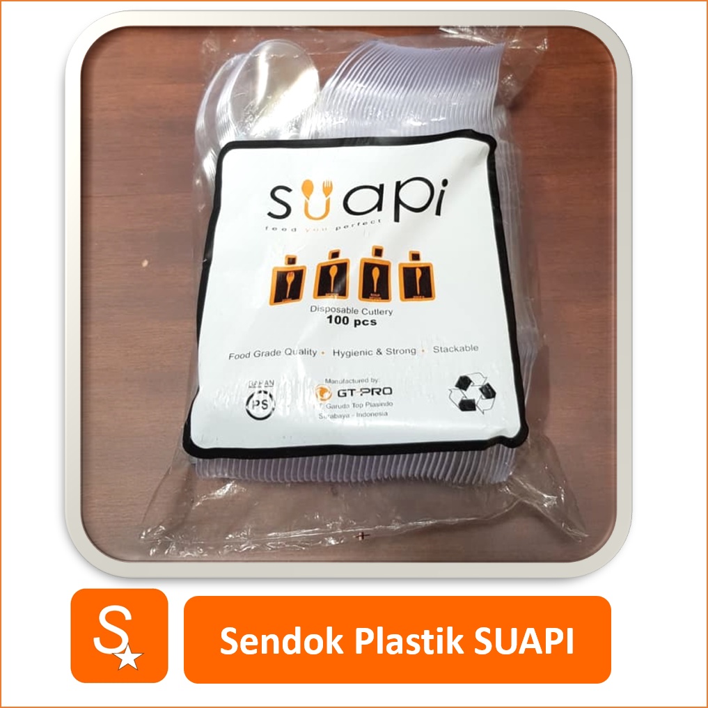 Jual Sendok Plastik Suapi Bening / Sendok Makan (100 pcs) | Shopee ...
