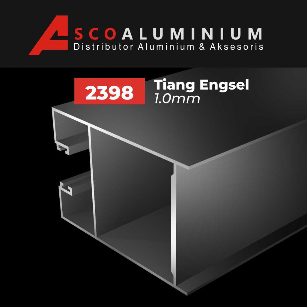 Jual Aluminium Tiang Engsel Profile 2398 Swing Door | Shopee Indonesia