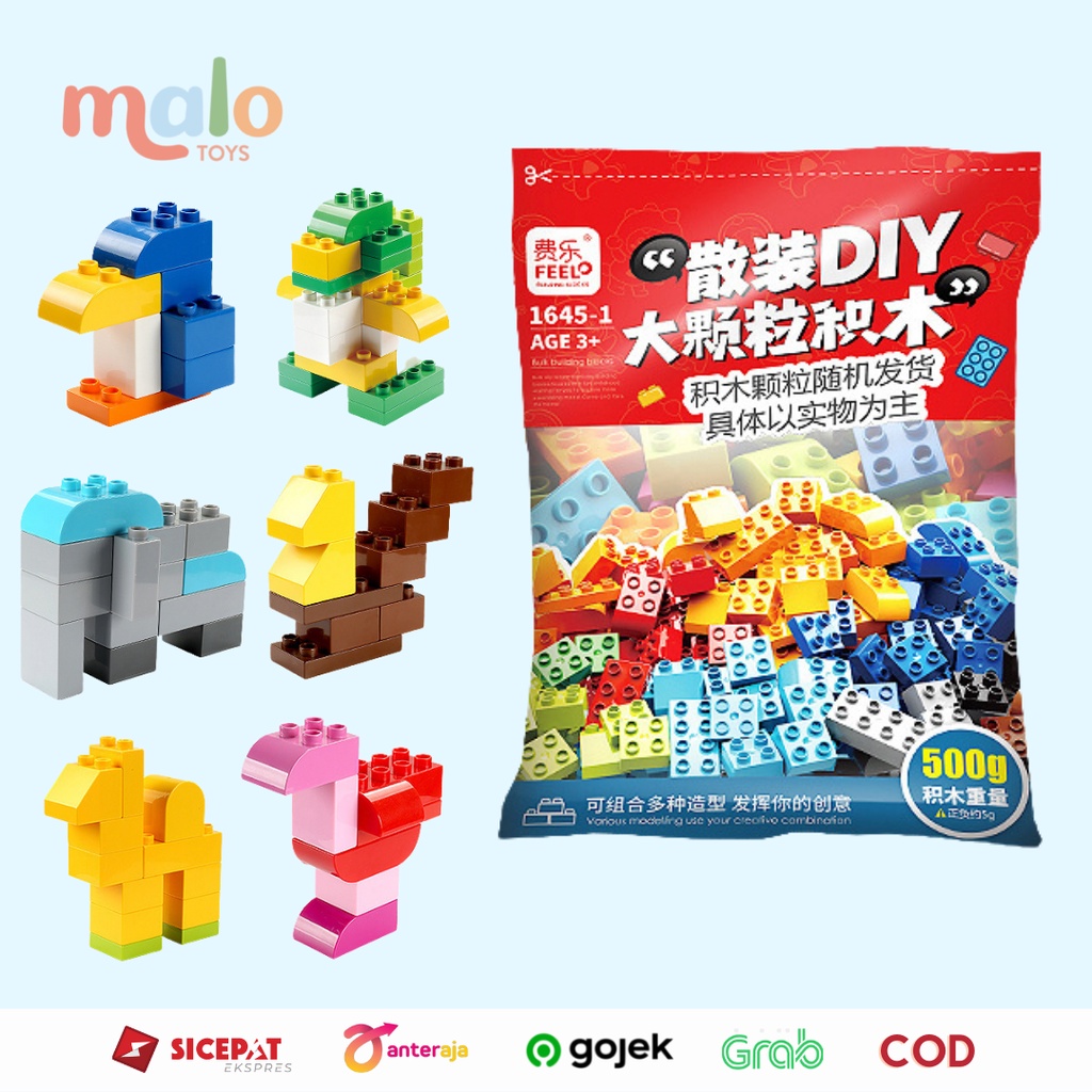 Jual MALOTOYS - Feelo Bricks 500Gram [RANDOM] 500gr Bricks Building ...