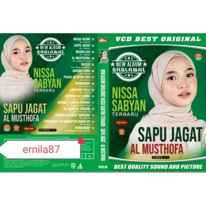 Jual KASET VCD LAGU SHOLAWAT " NISSA SABYAN SAPU JAGAT AL MUSTOFA " | Shopee Indonesia