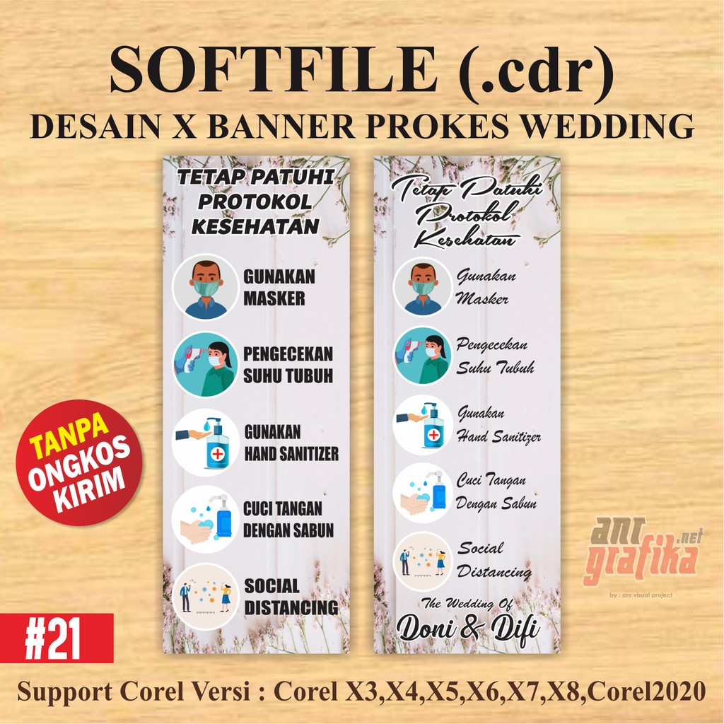 Jual [SOFTFILE] Desain Banner / Spanduk Prokes Protokol Kesehatan ...