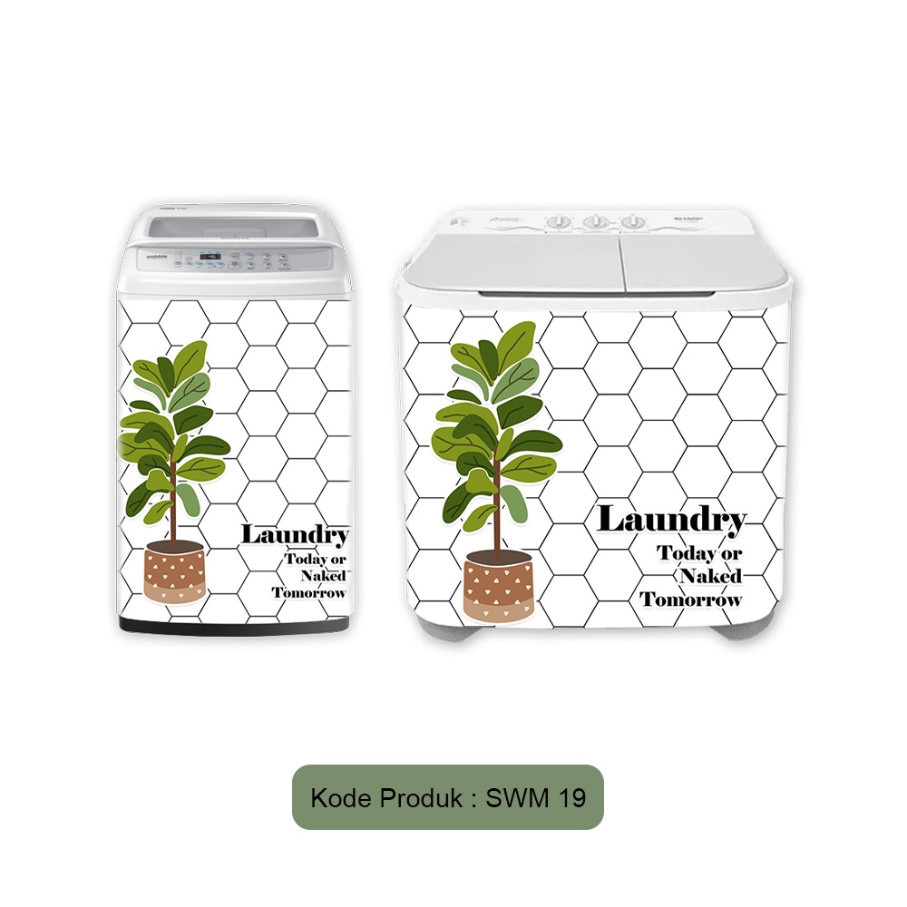 Jual Stiker Sticker Mesin Cuci 1 dan 2 Tabung Motif Minimalis Motif ...