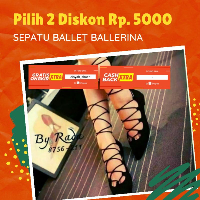 Jual Sepatu ballet wanita - sepatu balet wanita - sepatu balerina ...