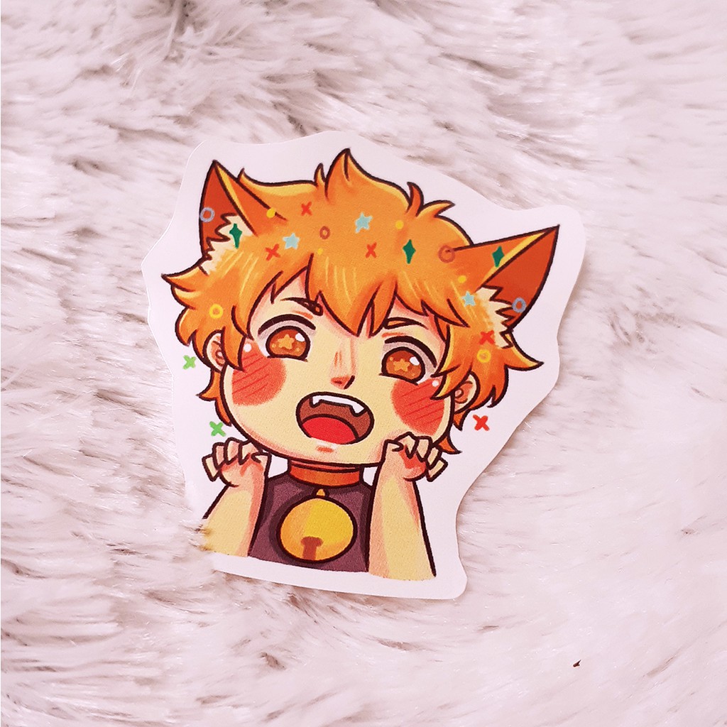 Jual Stiker besar Neko Kucing Haikyuu Hinata Suga Kuroo Tsukishima ...