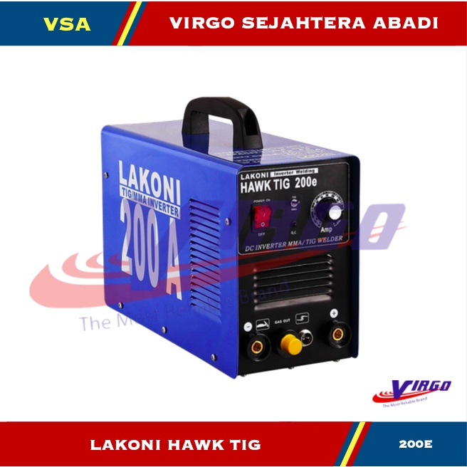 Jual LAKONI HAWK TIG 200E MESIN LAS TIG DC STAINLESS STEEL | Shopee ...