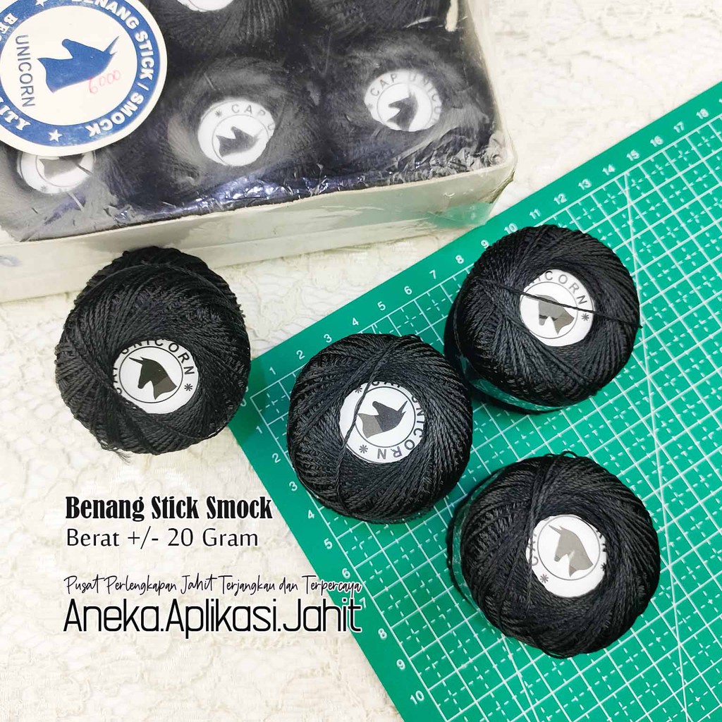 Jual 1 BIJI BENANG SMOCK / BENANG STICK TIMBUL UNICORN | Shopee Indonesia