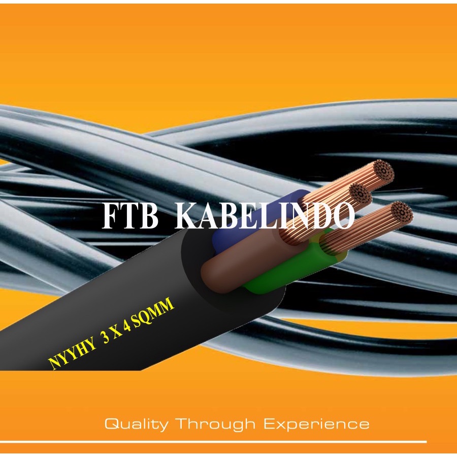 Jual SNI FTB KABEL NYYHY 3x4 Sqmm 450/750V Meteran ( NYYHY 3x4MM ZR-RVV 3x4 MM) | Shopee Indonesia