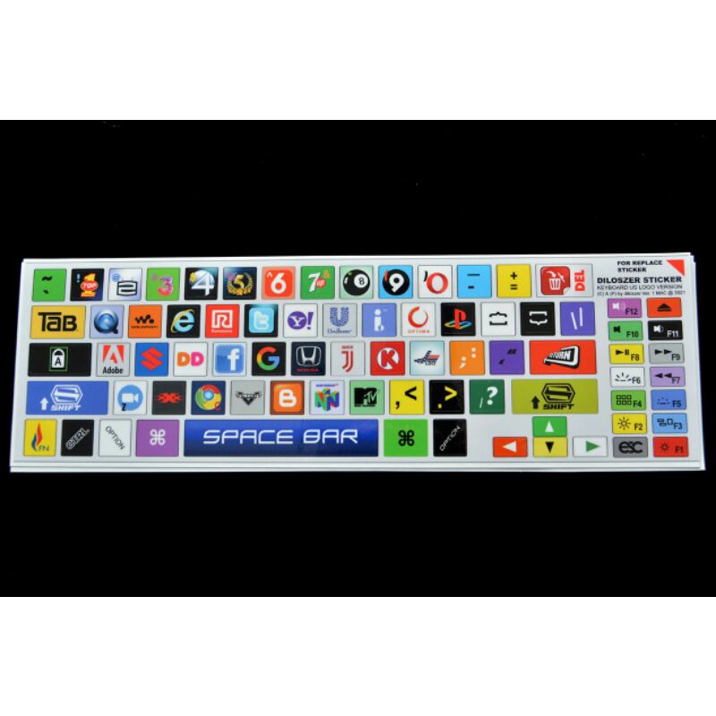 Jual stiker keyboard logo brand terkenal untuk mac | Shopee Indonesia