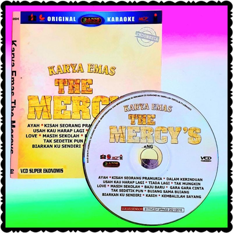 Jual KASET ORIGINAL VIDEO MUSIK LAGU KARAOKE THE MERCYS-VOCAL ON OF AKTIF-LAGU ALBUM THE MERCYS ...
