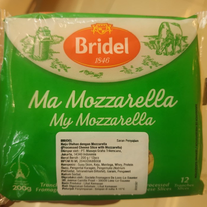 Jual Bridel Keju Ma Mozzarella Cheese 200gr / pack | Shopee Indonesia