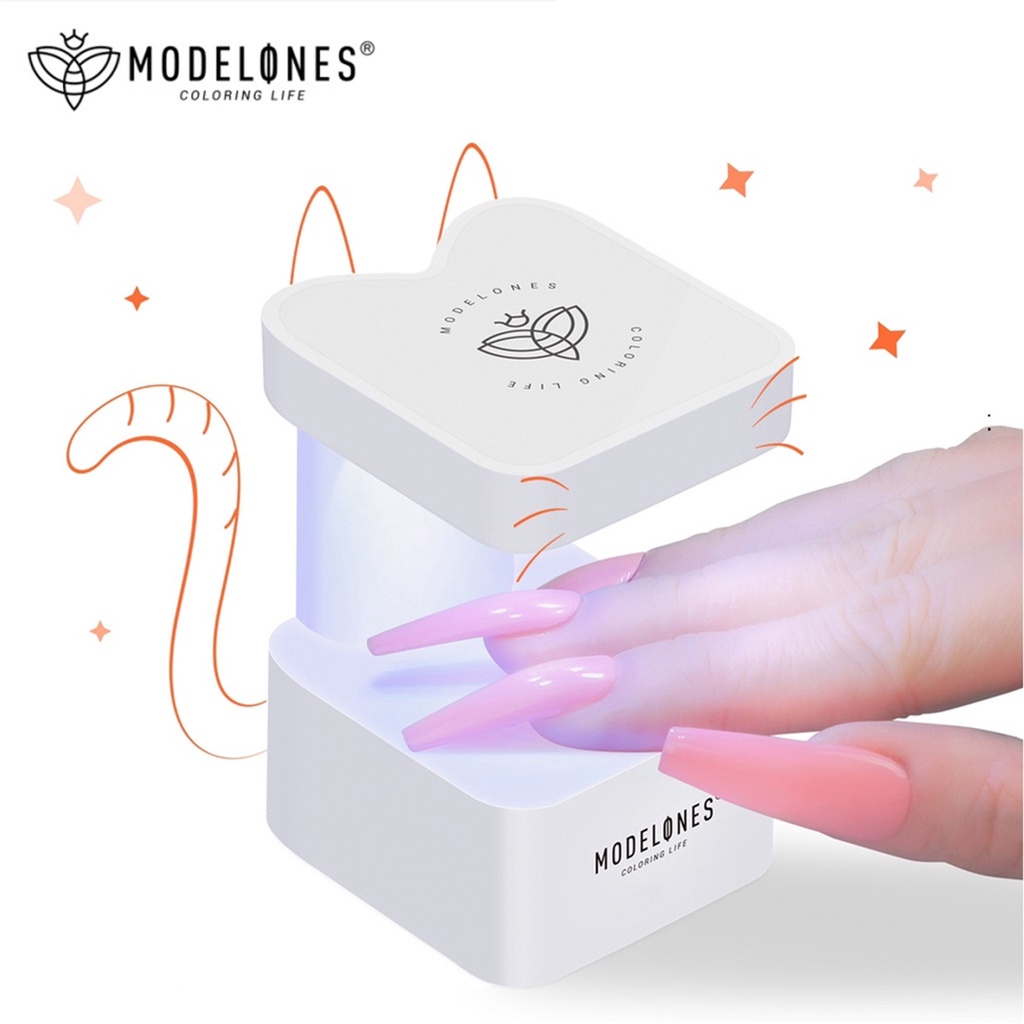 Jual Modelones Mini Jari LED UV Nail Meow Lampu 8w Gel Polish Art Tahan ...