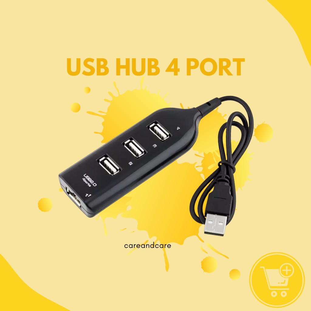Jual USB HUB 4 Port Extension PACKING PLASTIK Panjang keseluruhan 50cm ...