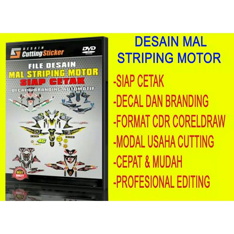 Jual template desain pola motor cutting sticker decal branding | Shopee ...