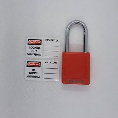 Jual LOTOTO L410MK Merah Gembok Safety Loto dengan Sistem Anak Kunci ...