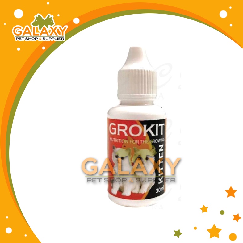 Jual GROKIT VITAMIN PERTUMBUHAN ANAK KUCING 30ml | Shopee Indonesia
