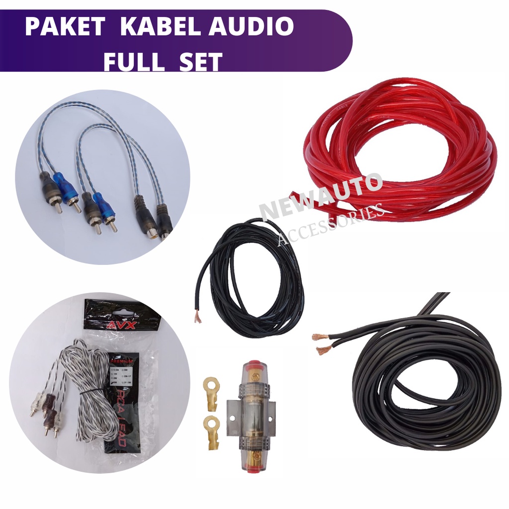 Jual paket kabel audio power subwoofer full set Instalasi Sound System ...