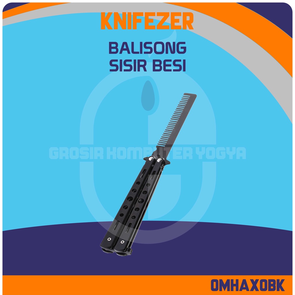 Jual Knifezer Balisong Training Knife Unique Design Sisir Besi ...