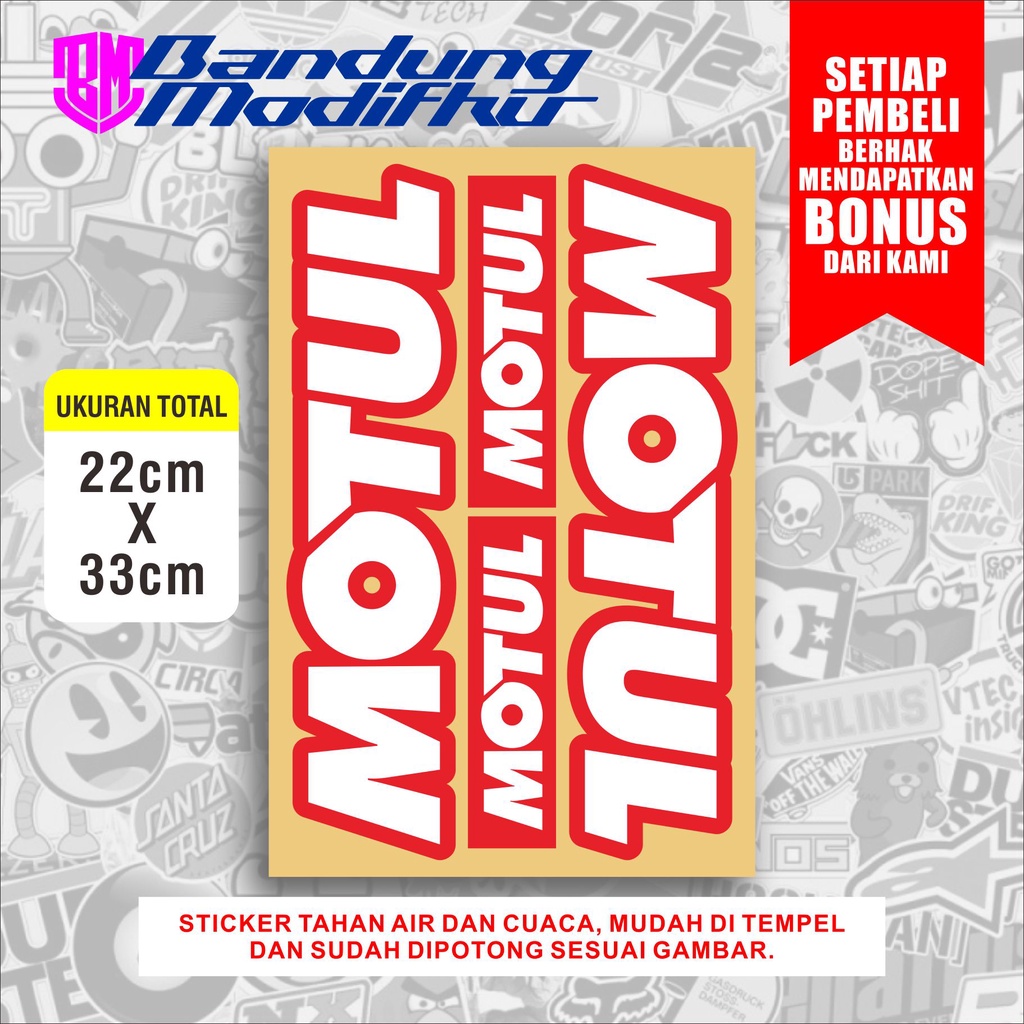 Jual STICKER PACK DECAL LOGO MOTUL KIRI KANAN | Shopee Indonesia