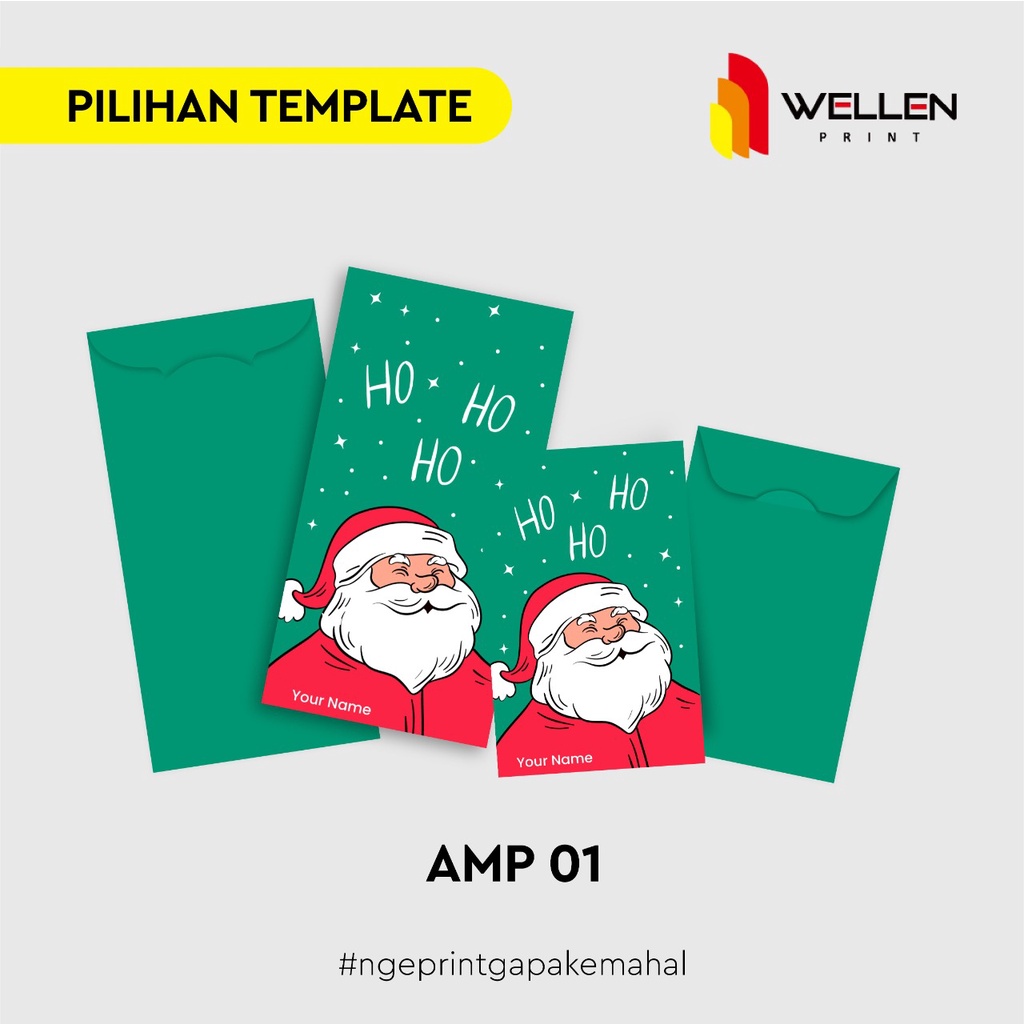 Jual WELLEN PRINT - Angpao Christmas Custom Print Design Nama / Cetak ...