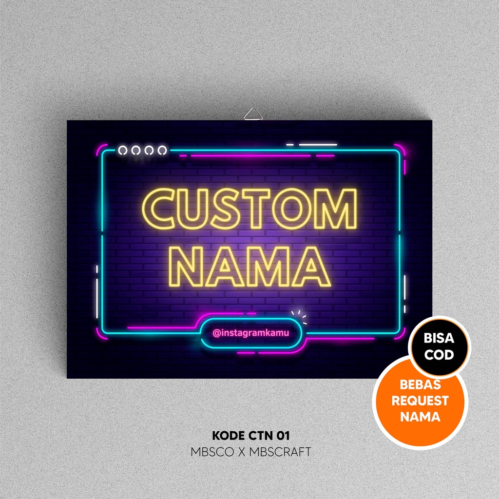 Jual Custom Nama Suka Suka Bisa Untuk Live Jualan - Hiasan Dinding Kayu ...