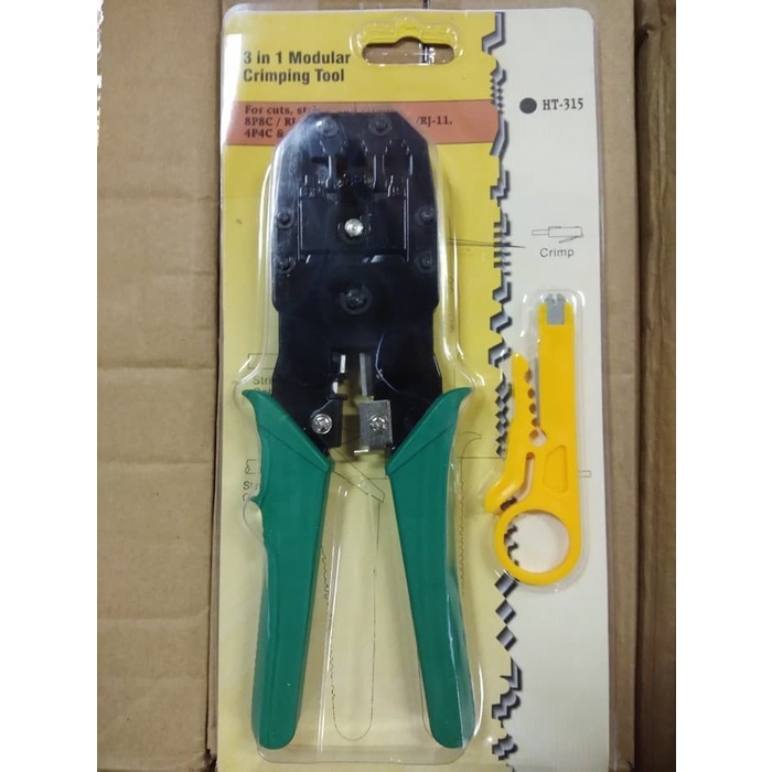Jual Tank Crimping 3Hole RJ45/RJ11 - Crimping Toll LAN RJ45/RJ11 TANK ...