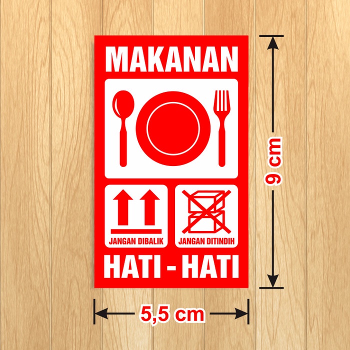 Jual Sticker Label Fragile Food Delivery Stiker Pengiriman Makanan 9 x ...
