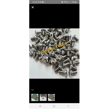Jual button L ss m6x10 baut 10 kunci L4 baut payung L stainless A2 baut ...