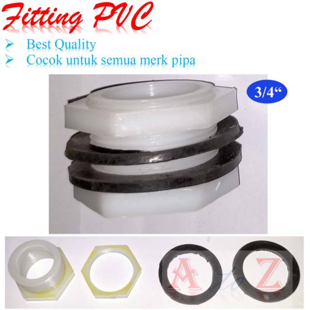 Jual Mur tandon 3/4 in x 1 in/ring tandon (tedmon)/ drat tandon pvc 3/4 ...