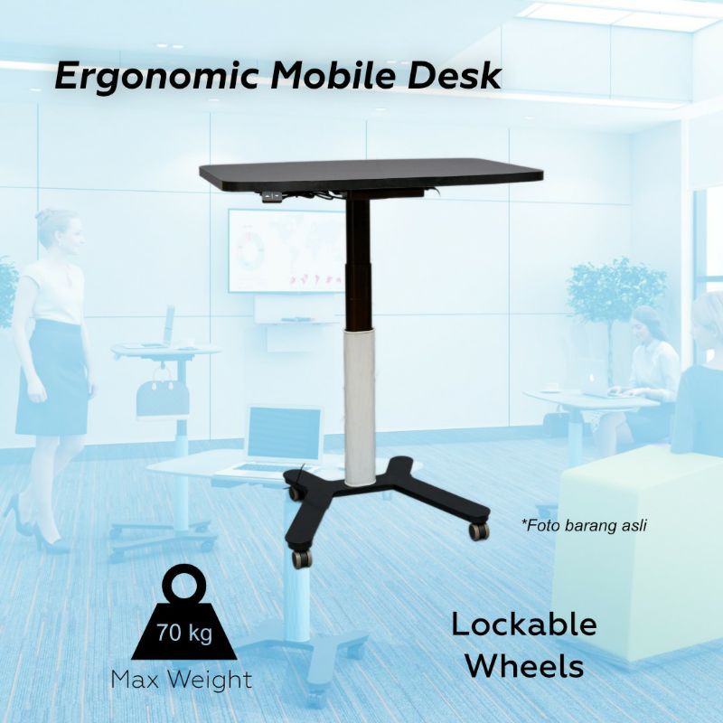 Jual Meja Adjustable Roda Sitstand Meja Laptop Meja Kerja Meja Belajar ...