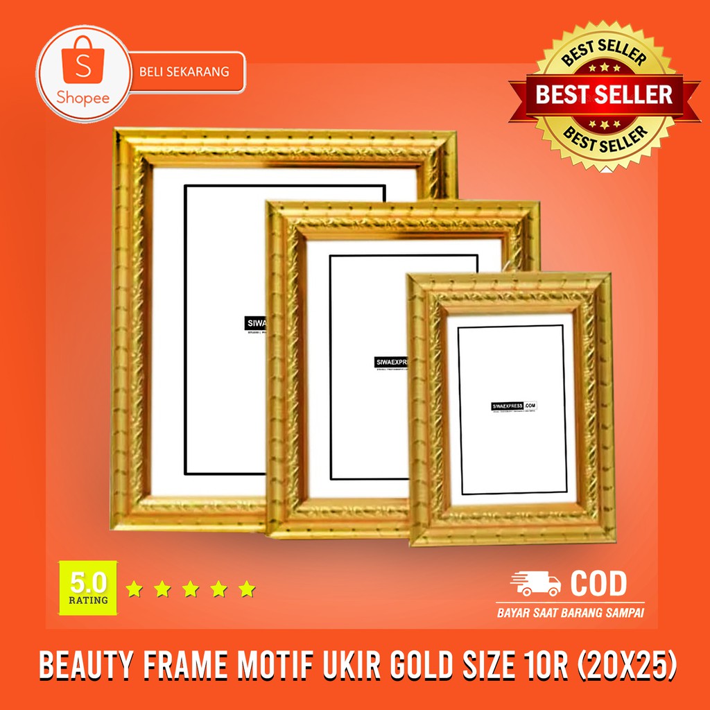 Jual BINGKAI FOTO HARGA GROSIR MOTIF UKIR WARNA GOLD UKURAN 10R STANDAR ...