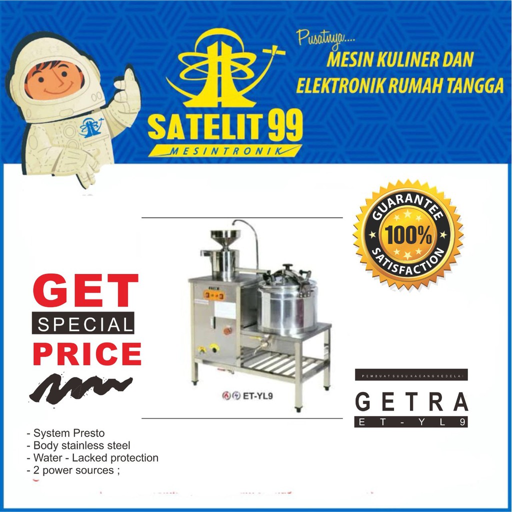 Jual Mesin Pembuat Susu Kacang Kedelai Otomatis GETRA ET-YL9 | Shopee Indonesia