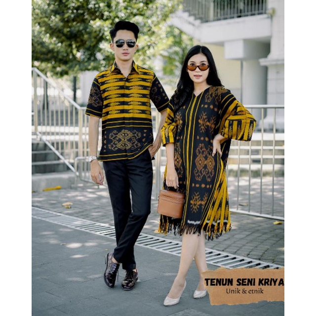 Jual Sarimbit tenun , couple tenun , baju tenun , kemeja tenun , dress ...