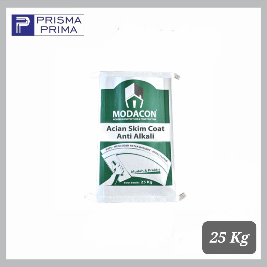 Jual Modacon Semen Acian Instan Skim Coat Anti Alkali 25 Kg | Shopee ...