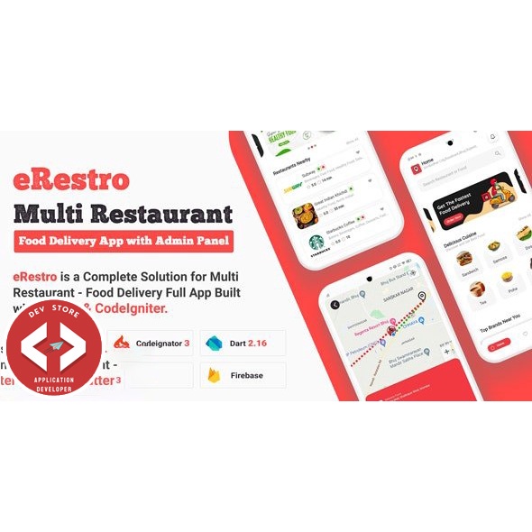 Jual eRestro - Flutter Multi Restaurant & Vendor Marketplace - Food ...
