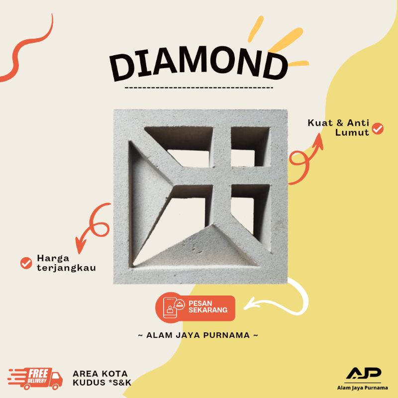 Jual Roster Beton - RO Diamond 20x20x8cm | Shopee Indonesia