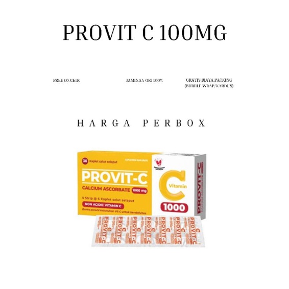 Jual PROVIT C 1000MG HARGA PERBOX | Shopee Indonesia