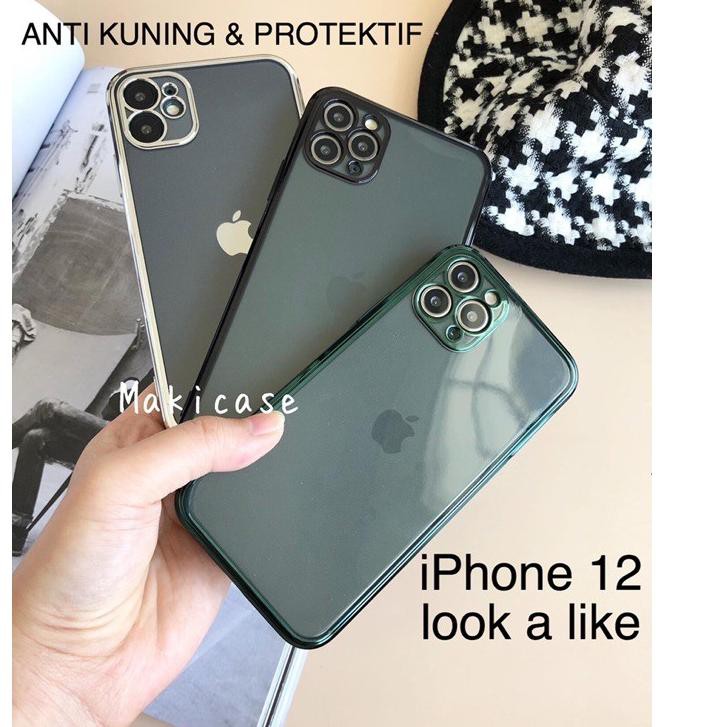 Jual Chrome Case iPhone 12 Anti kuning Anti bentur | Shopee Indonesia