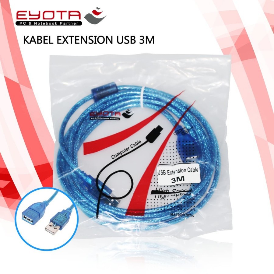 Jual EYOTA KABEL EXTENSION USB 3 METER HIGH SPEED ORIGINAL | Shopee ...