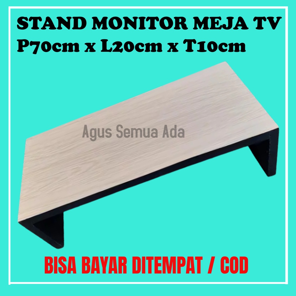 Jual Stand Monitor Rak Meja Laptop TV Kayu Murah Keren P60cm x L20cm x ...