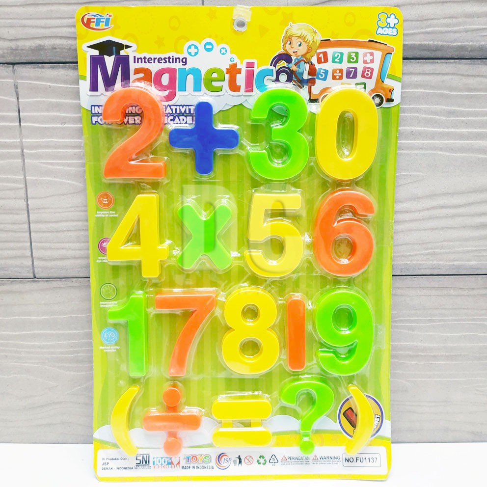 Jual TGA Magnetic Abjad Angka JUMBO 8cm Mainan Edukasi Huruf Kapital ...