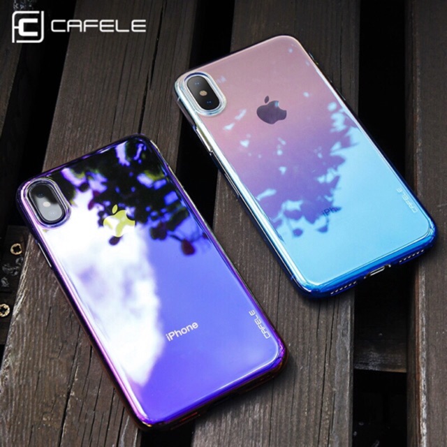 Jual CAFELE CASE IPHONE X LUXURY GRADIENT GLAZE AURORA COLOR HARD PC CASE | Shopee Indonesia