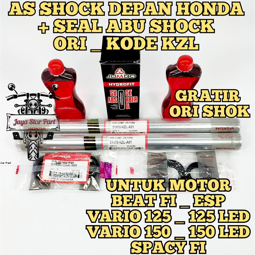 Jual ORIGINAL 100% Paket As Shock HONDA KZL SOK Depan ASLI ORIGINAL PRESISI Beat Fi Scoopy Spacy ...