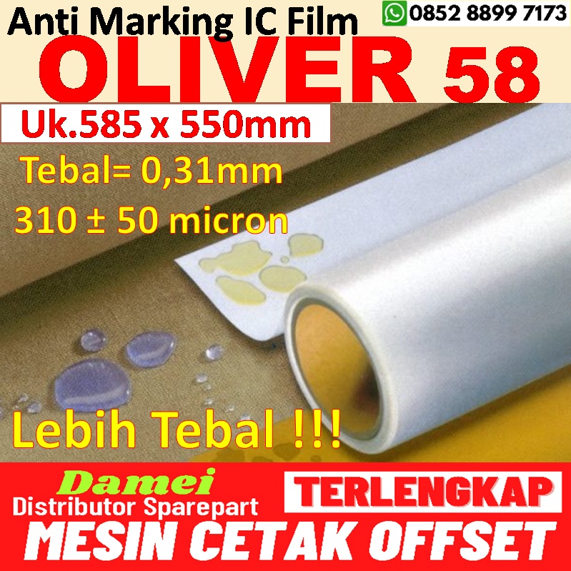 Jual Ic Film Cylinder Transfer Oliver 58 Anti Marking Film Mesin Offset ...