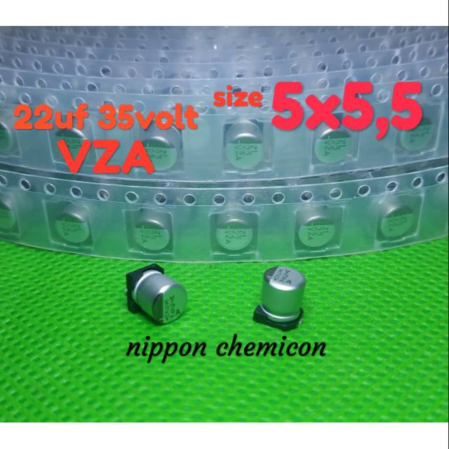 Jual Solid kapasitor capasitor elko elco SMD 22uf 35v 5x5.5 High ...