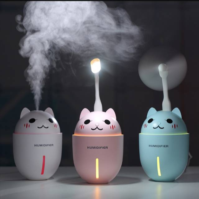 Jual Taffware Cute Pet Humidifier 3 in 1 with USB LED Light and USB Fan ...