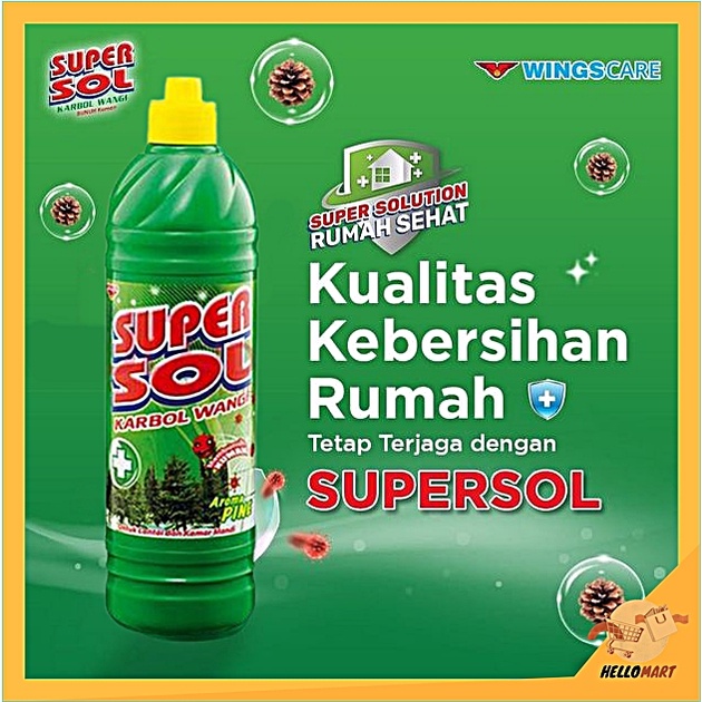 Jual ORIGINAL Supersol Karbol Botol 750ml / Supersol Karbol Wangi ...