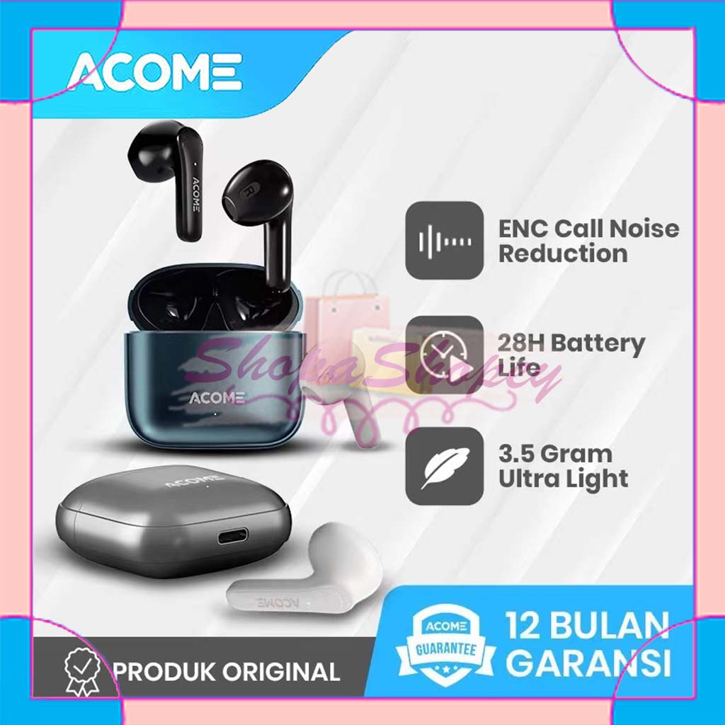 Jual TWS Bluetooth ACOME Q1 Bluetooth 5.3 ENC Call Noise Reduction ...