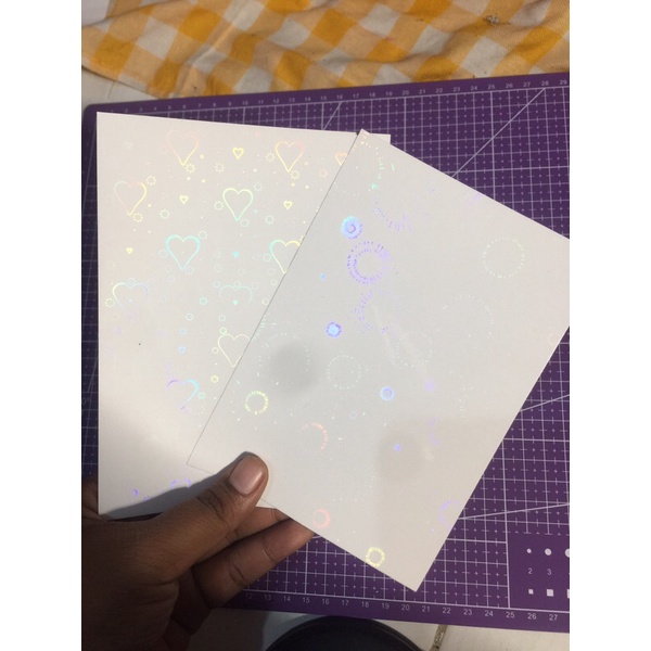 Jual sticker laminasi hologram/sticker hologram photocard/wajib baca ...