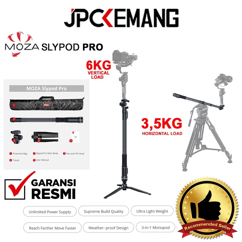 Jual Moza Slypod Pro 3-in-1 Carbon Fiber Motorized Monopod Garansi Resmi | Shopee Indonesia