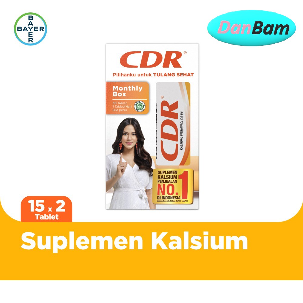 Jual CDR Suplemen Kalsium Rasa Jeruk 30 Tablet - Paket Bulanan | Shopee ...